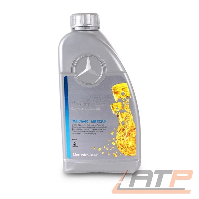 ORIGINALE PER MERCEDES Benz 1 Litro Olio Motore 5W-40 Mb 229.5 Olio ...