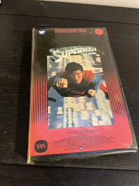 SUPERMAN THE MOVIE 1978 1st movie CLAMSHELL VHS WARNER BROS WB RED ...