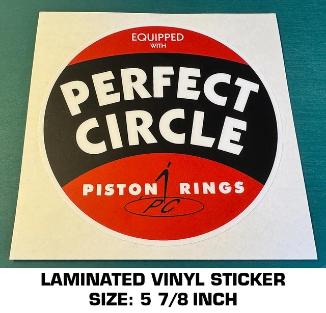 PERFECT CIRCLE PISTON Rings Vinyl Decal Sticker - Vintage Nascar - Road ...