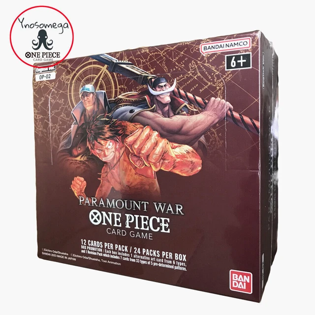 ONE PIECE CARD Game Paramount War Display Op02 English Sealed/New Now ...