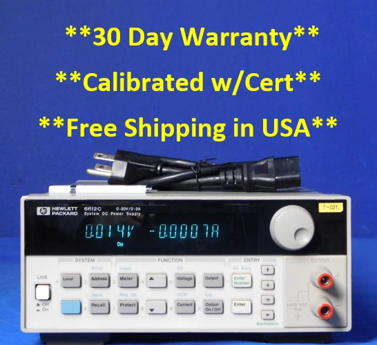 AGILENT HP KEYSIGHT 6612C System Power Supply 20V / 4A / 40W With ...