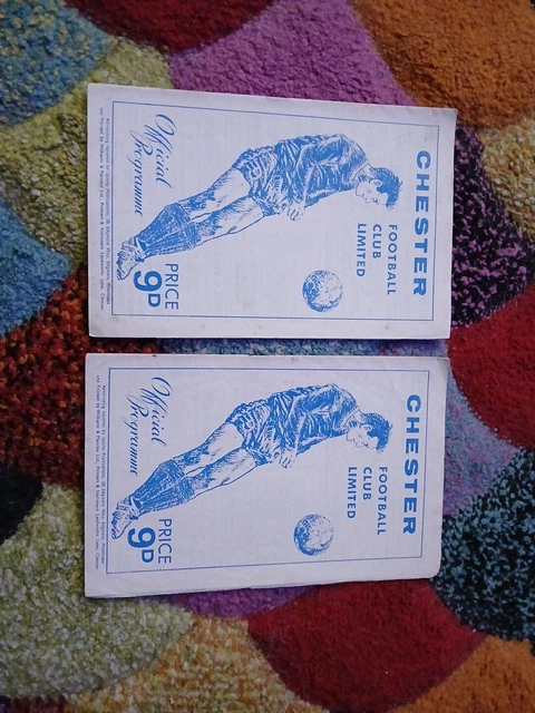CHESTER FOOTBALL PROGRAMMES x 2 season 1968-1969 £1.24 - PicClick UK