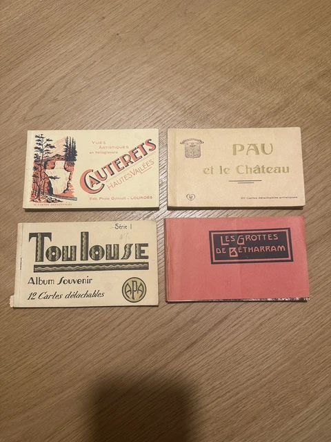 ANCIEN CARNET DE Carte Postales pau cauterets toulouse grottes ...
