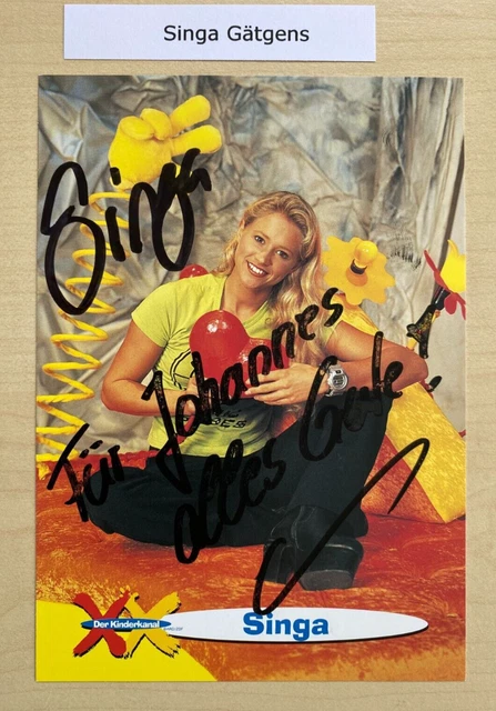 SINGA GÄTGENS, AUTOGRAMM, original Moderatorin, Schauspielerin, KIKA ...