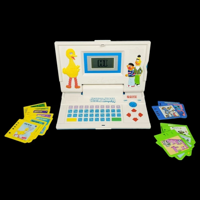 WORKING VINTAGE SESAME Street Super Animated Talking Computer VTech Jim ...