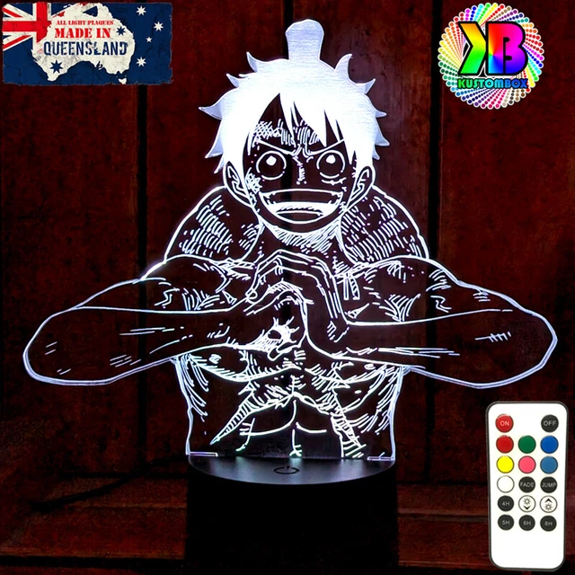 MONKEY D LUFFY - One Piece Anime Led Usb Night Light 7 Colour Remote ...