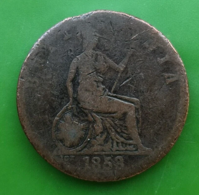 1853 SYDNEY AUSTRALIA Britannia Copper Coin #3296 £26.50 - PicClick UK