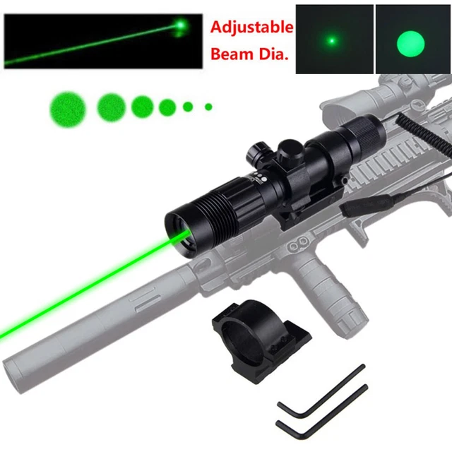 GREEN LASER DESIGNATOR Flashlight Night Vision Illuminator/Mount ...