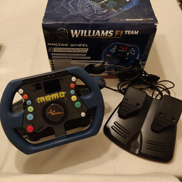 RARE SONY PLAYSTATION 2 PS2 Joytech Williams F1 Racing Steering Wheel ...