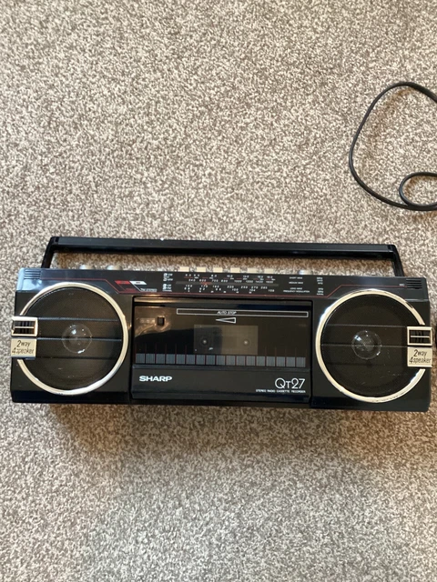 SHARP QT27 VINTAGE Retro Ghetto Blaster Boom Box Stereo Cassette Player Radio £47.50 - PicClick UK