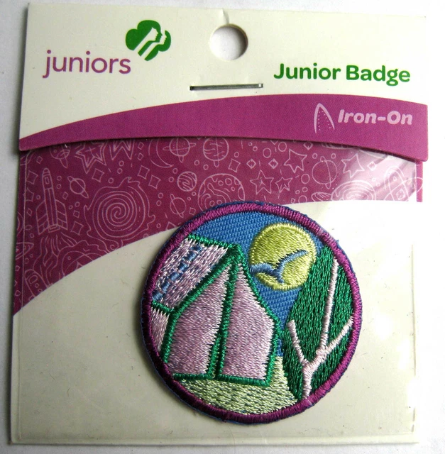 CURRENT GIRL SCOUT Junior CAMPER BADGE Nature Troop Camping Tent Patch ...