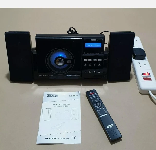 LOGIK MICRO HIFI System With CD Player DAB/FM Radio + Remote Control ...