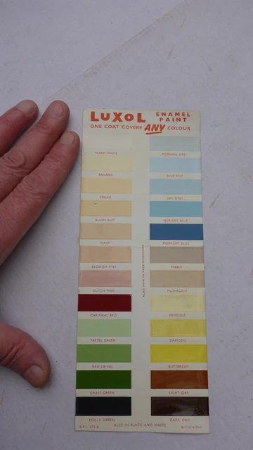OLD SMALL CATALOGUE brochure paint colour chart Luxol enamel British ...