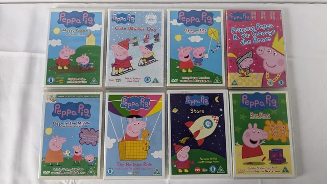 PEPPA PIG DVD Bundle 8x DVDs Kids Favourites Cartoon Stories Fun Piggy ...