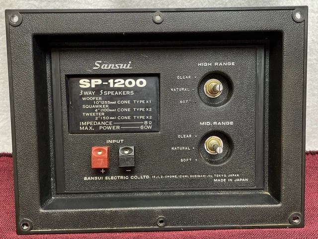 SANSUI SP-1200 3 way Crossover from working speaker No Knobs Made in ...