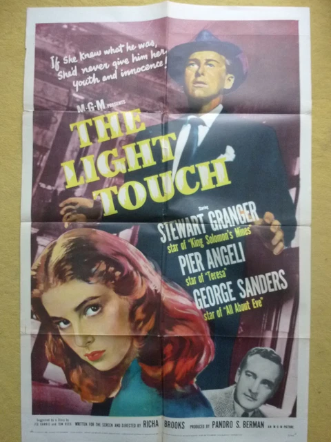 AFFICHE ORIGINAL CINÉMA THE LIGHT TOUCH 1951 Granger US poster movie one sheet EUR 60,00 ...