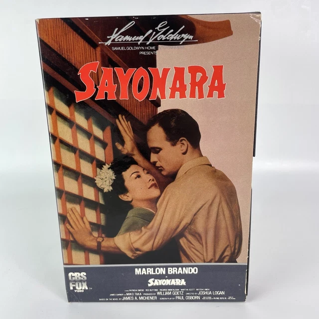 SAYONARA 1983 VHS Rare CBS Fox Big Drawer Box Marlon Brando Samuel ...