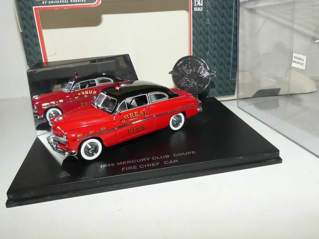 MERCURY CLUB COUPE Fire Chief Car Pompiers Universal Hobbies 1:43 EUR ...