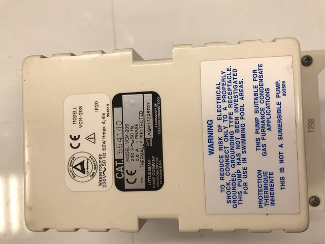 KONDENSATPUMPE LITTLE GIANT VCM-20S Heizung Brennwert- Klima entfernt ...