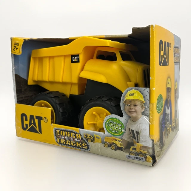 TOY STATE CATERPILLAR Tough Tracks Plastic CAT Toy Dump Truck Ages 2 ...