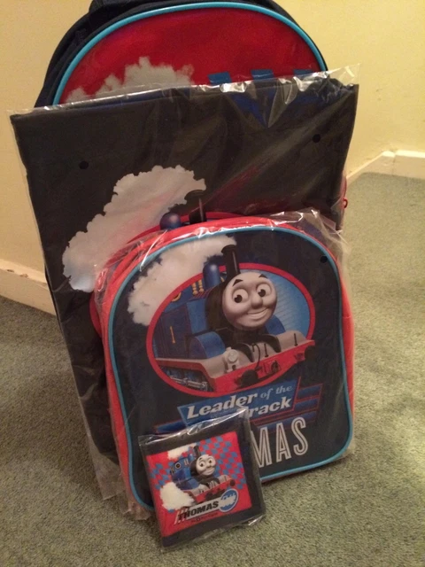 THOMAS THE TANK Engine 4 Piece Wheeled Luggage Set Case Bag And Wallet ...