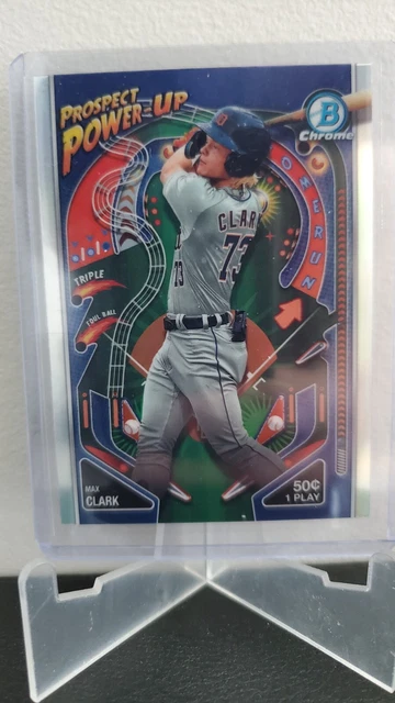 2024 BOWMAN BASEBALL Max Clark Prospect Power-Up #PP-12 Detroit Tigers ...