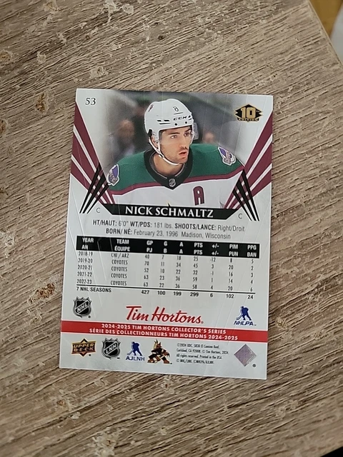 NICK SCHMALTZ 2024-25 Tim Hortons 10th Edition Collectors Series #53 $0 ...