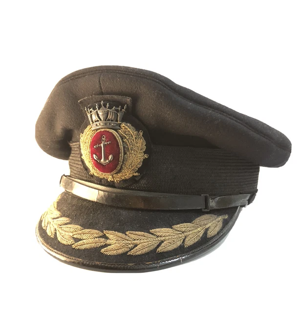 ORIGINAL WW2 MERCHANT Marine Commodore’s Visor Cap British/ Canadian ...