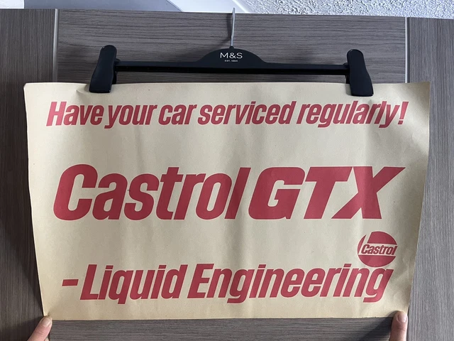 CASTROL GTX OIL Poster - Vintage / Original Car Advert - RARE ...