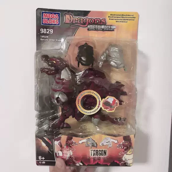 MEGA CONSTRUX BLOKS Dragons Targon Mercury Armor Dragon Figure Model ...