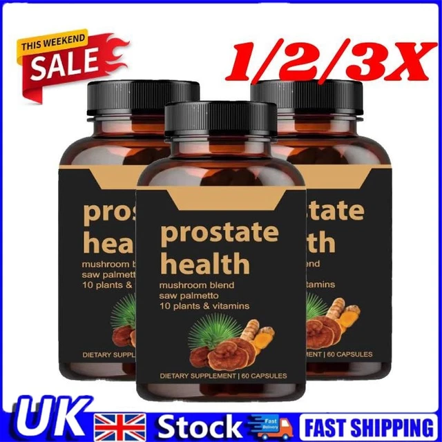 1/2/3X PROSTATE HEALTH Mushroom Blend Saw Palmetto 10 Plants & Vitamins ...