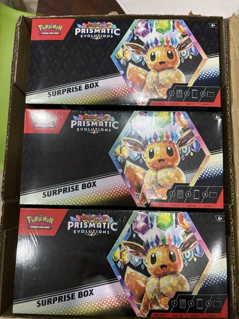 POKÉMON SCARLETT AND Violet Prismatic Evolutions Surprise Box X3 Fast ...