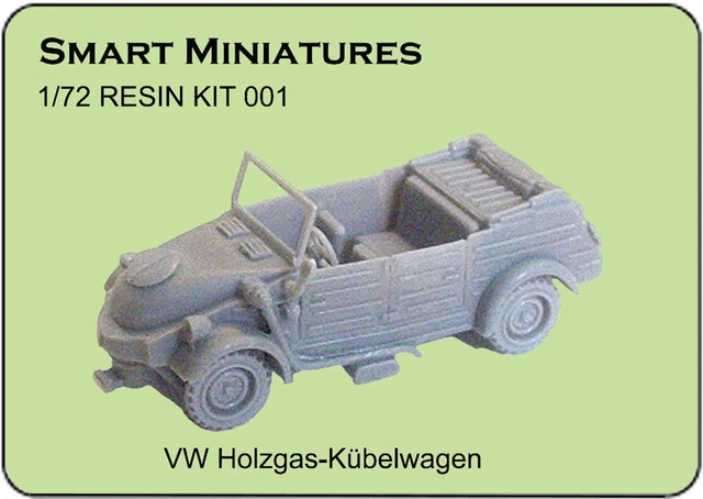 1/72 VW KÜBELWAGEN mit Holzgasgenerator, Smart Miniatures Resin Kit EUR ...