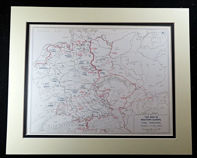 WW2 MAP FINAL Operations Allied Victory in Europe May 1945 Berlin ...