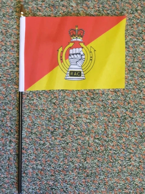 ROYAL ARMOURED CORPS Hand Flag 6x4" 15x10cm British Army Tank Tanks ...