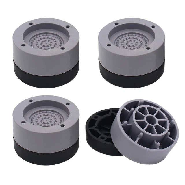 4 PACK ROUND Adjustable Bed Furniture Risers 1 inch, 1300 lbs, Raise: 1 ...