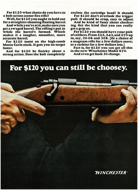 1966 WINCHESTER MODEL 670 Bolt-Action Rifle Vintage Ad $8.95 - PicClick