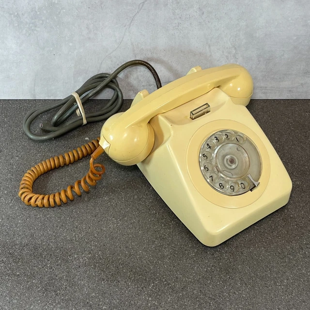 VINTAGE CREAM BT GPO Rotary Dial Telephone 60s/70s/80s Phone Retro Prop ...