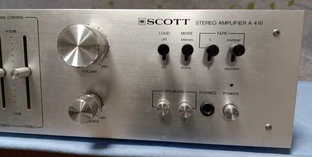 VINTAGE SCOTT A-416 Hi-fi Stereo Amplifier REVISED WORKING £156.52 ...