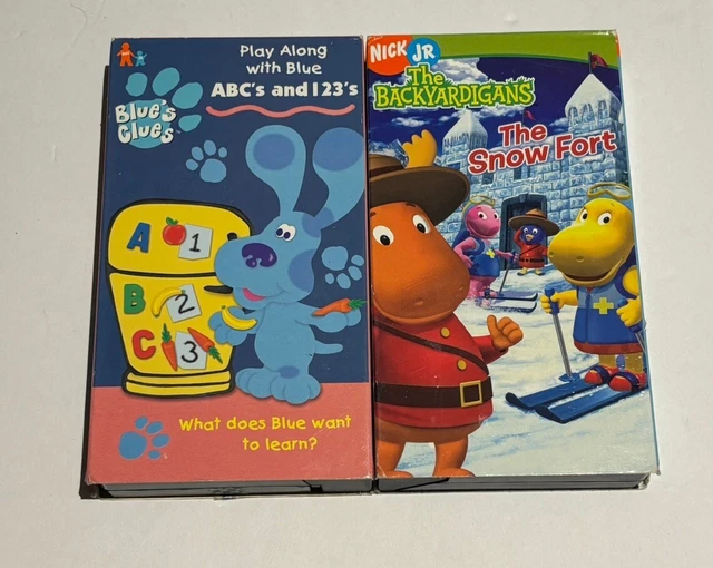 NICK JR. VHS LOT Blues Clues ABC’s Backyardigans Snow Fort Nickelodeon ...