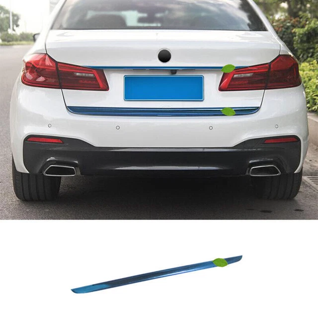 BLUE STEEL TAIL Door Trunk Lid Strip Trim For BMW 5 Series G30 2018 ...