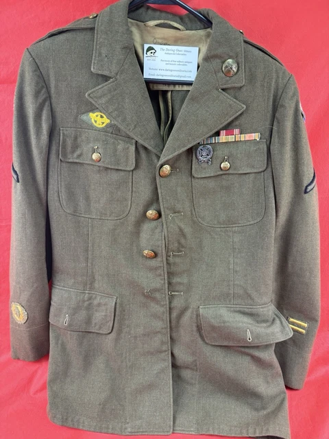 ORIGINAL WW2 US Army Jacket European Base 6th Service Command Uniform ...