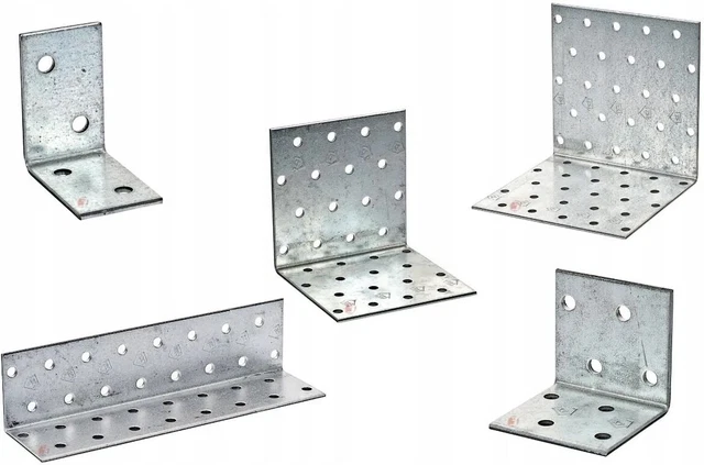 LOCHPLATTEN-WINKEL HOLZ-VERBINDER METALL Bau-Winkel Lochblech Stuhl ...