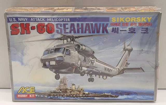 ACE 1:100 SH-60 Sikorsky Seahawk US Navy Attack Helicopter Plastic ...