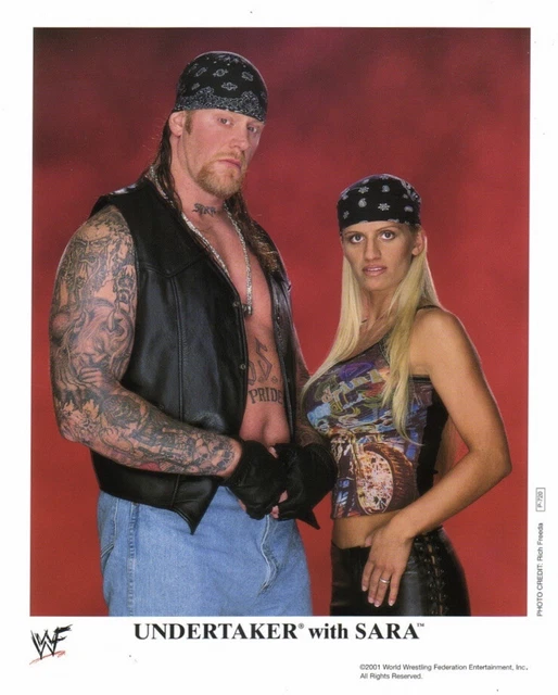 WWF WWE WRESTLING THE UNDERTAKER & SARA 2001 PROMO 8x10 PHOTO REPRINT ...