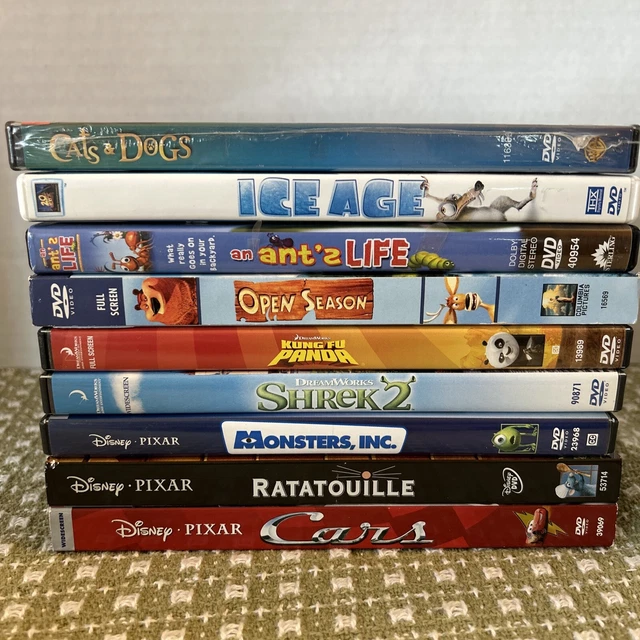 DISNEY PIXAR DREAMWORKS Warner Bros DVD Movie Animated Cartoon Kids Lot ...