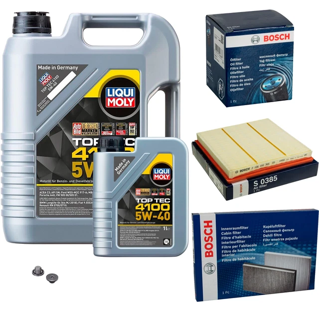 BOSCH INSPECTION SET 6 L de Masse D'Air Liqui Moly Top Tec 4100 5W-40 pour EUR 154,25 - PicClick FR