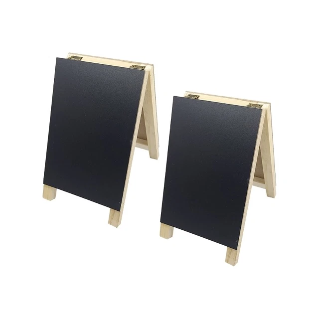 QUICK FOLDING DOUBLE Sided Standing Chalkboards Bulletin Board with ...