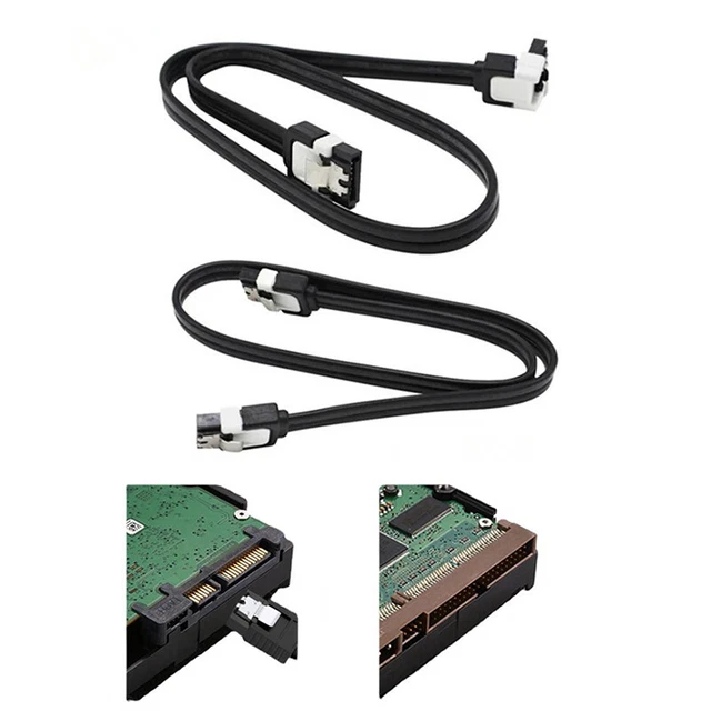 SATA CABLE 3.0 To Hard Disk Drive SSD HDD Sata 3 Straight Right-angle ...