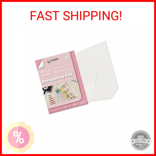 CLEAR TRANSPARENCY FILM Paper for Overhead Projector Transparencies ...